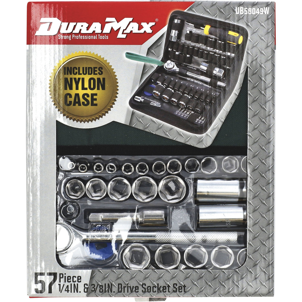 Dura Max 1/4in.- and 3/8in.-Drive Socket Set — 57-Pc. – Planet World ...