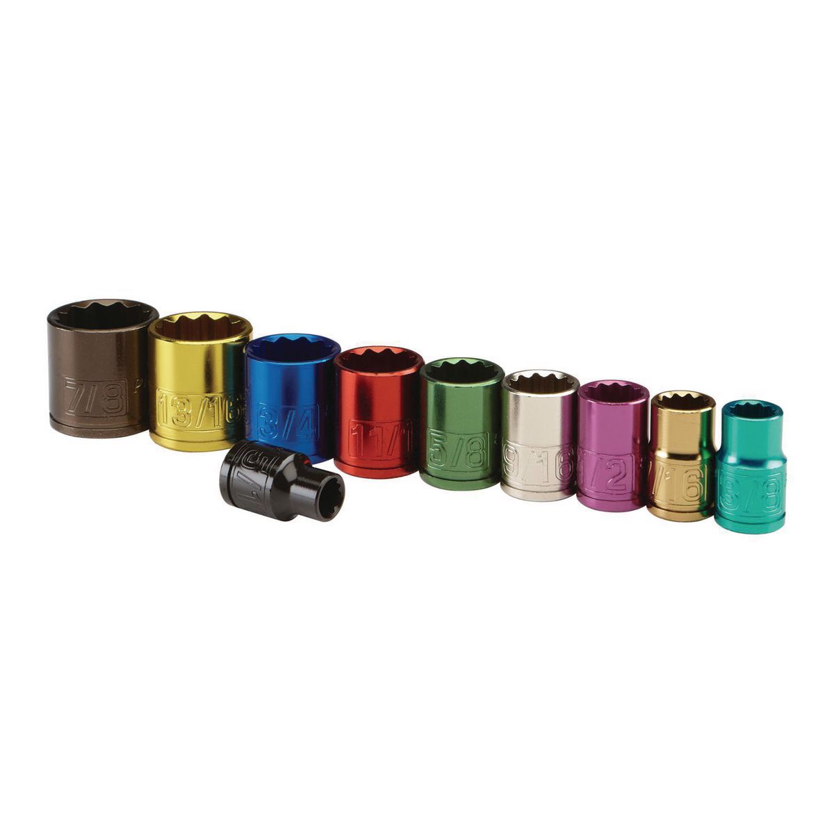 PITTSBURGH PRO 3/8 in. Drive SAE Color-Coded Socket Set, 10-Piece ...