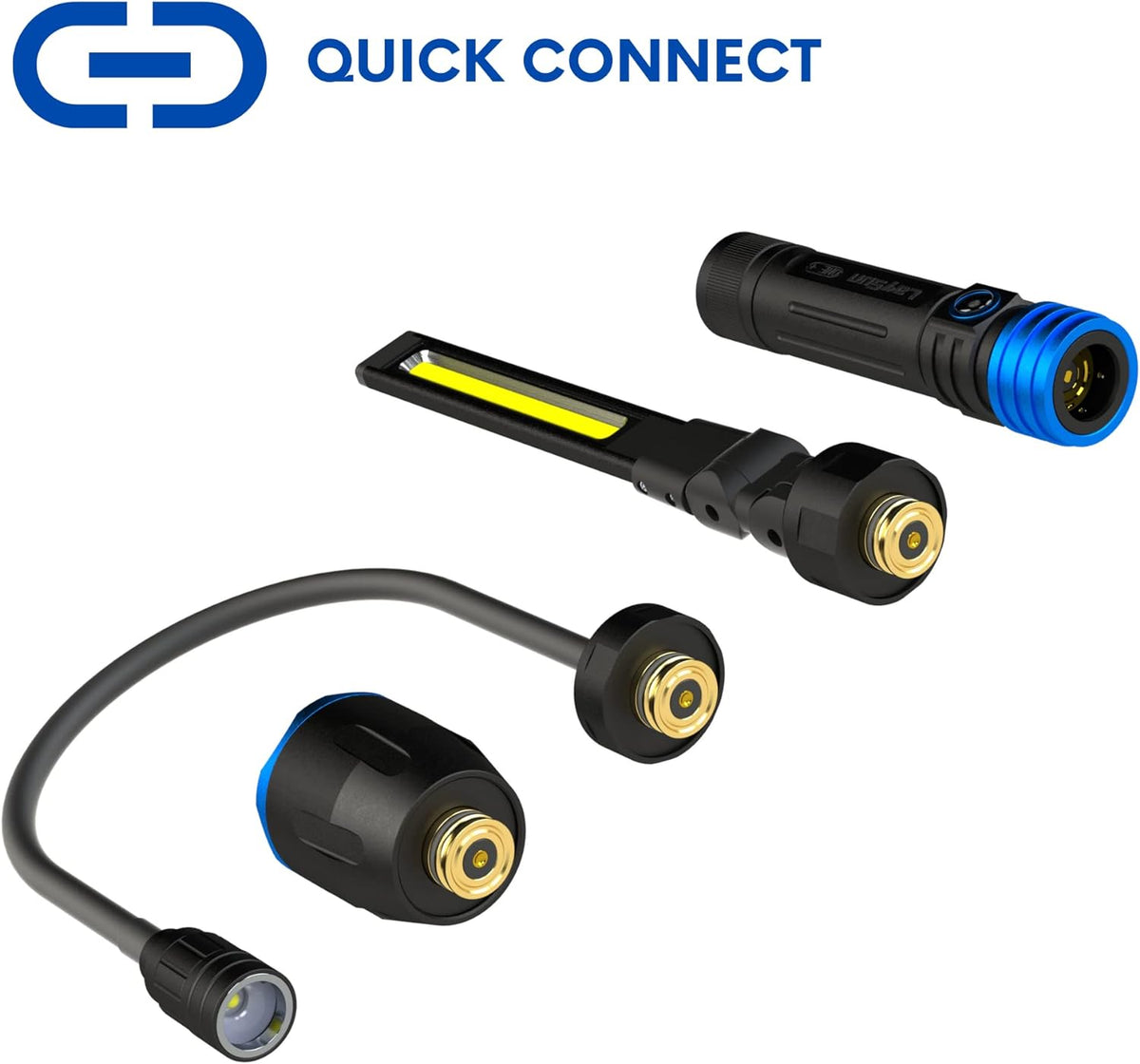 3 in 1 Quick Connect Rechargeable Led Work Light Kit with Magnetic Bas ...