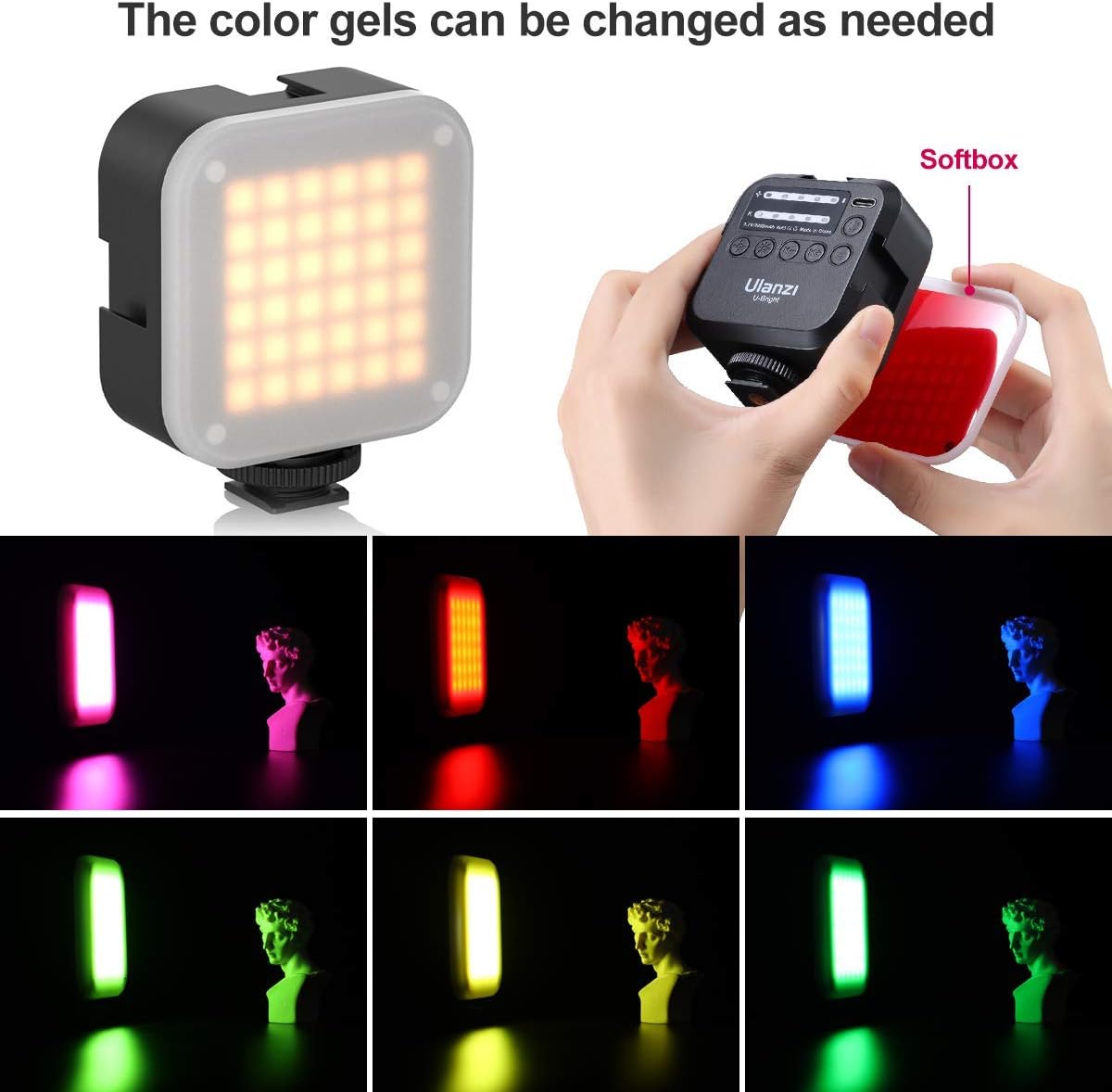 Ulanzi LED Video Light, U-Bright Camera Light Portable Photography Lig ...