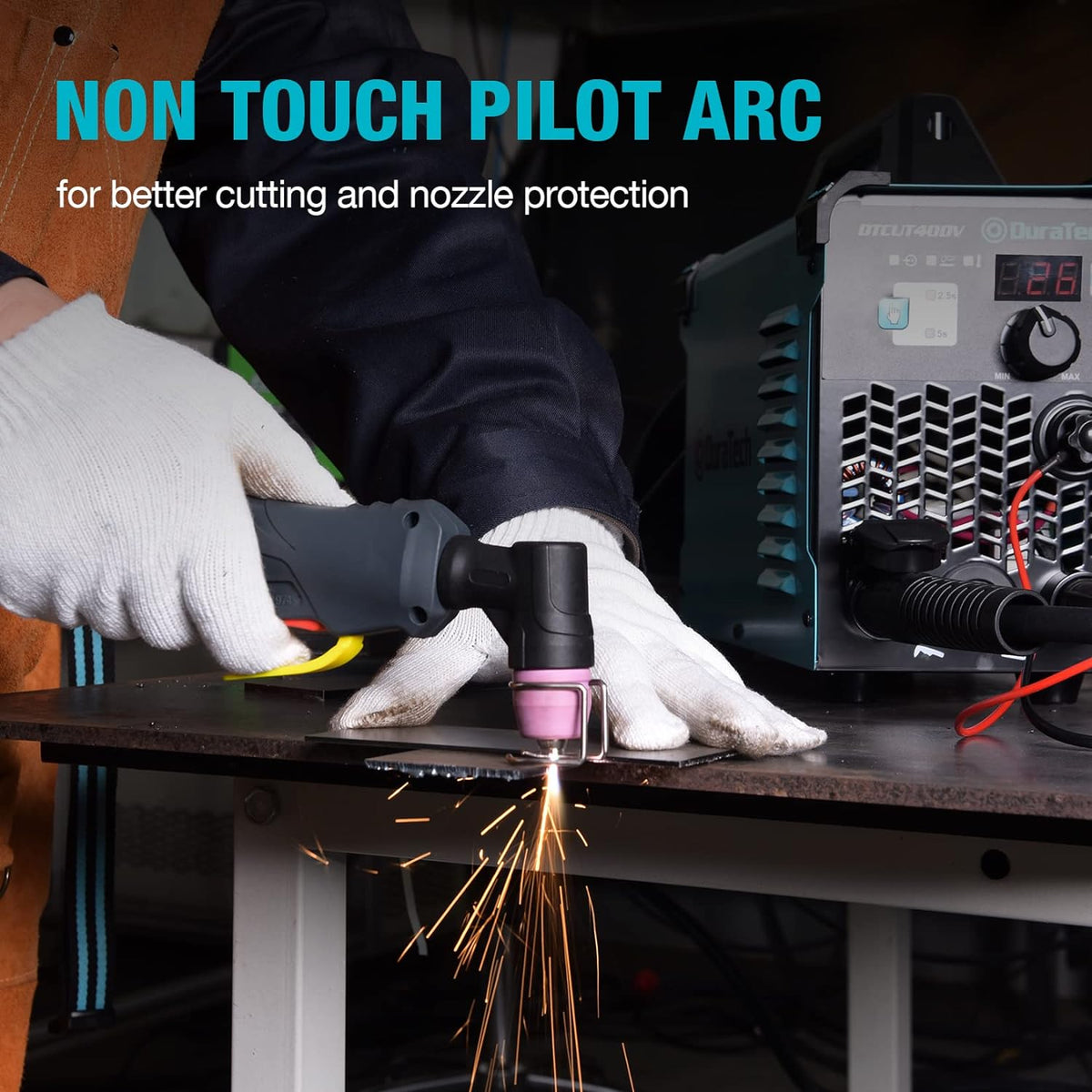 DURATECH Plasma Cutter, 40Amp Non-Touch Pilot Arc Plasma Cutting Machi ...