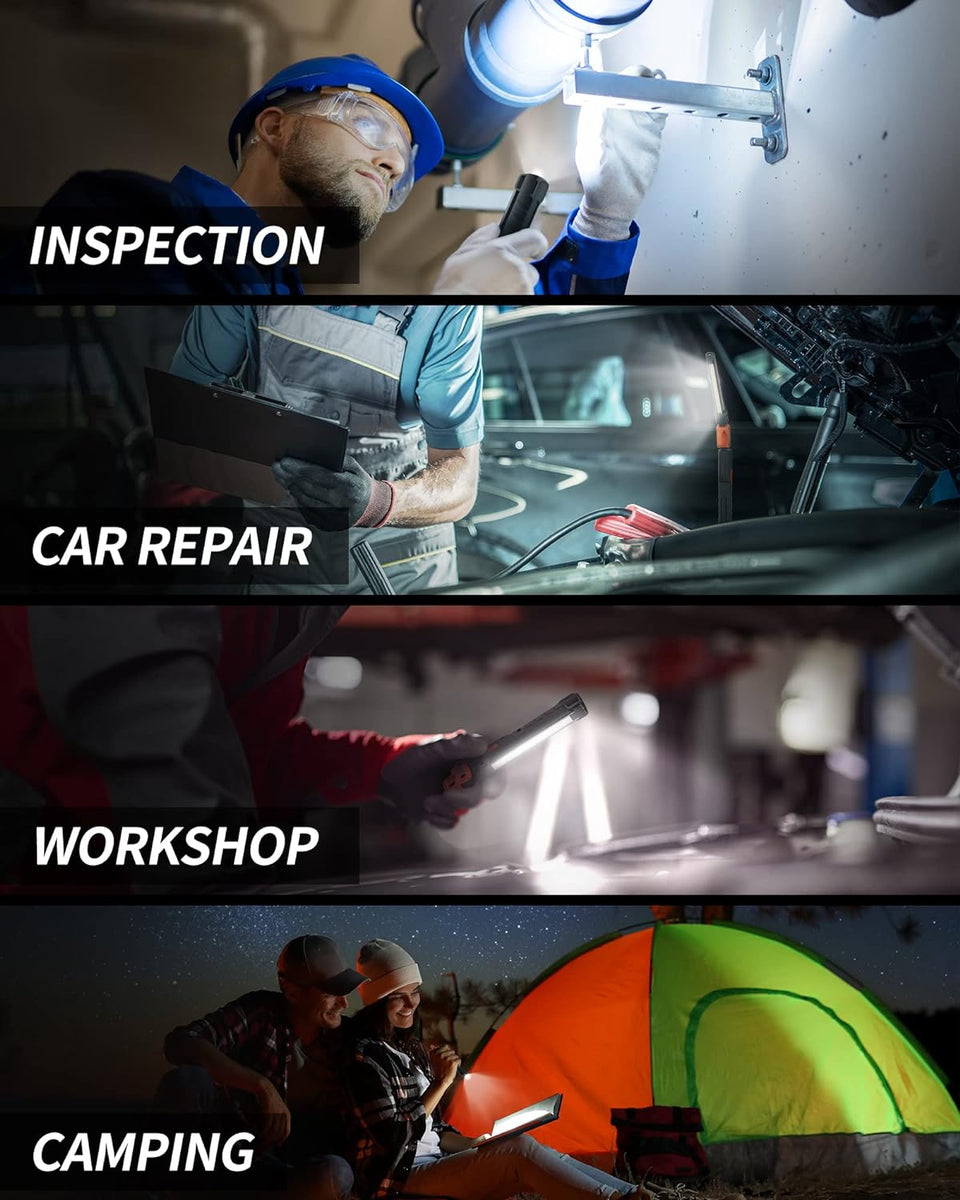 Anylight Led Work Light,400LM Foldable Mechanic Light, Rechargeable Fl ...