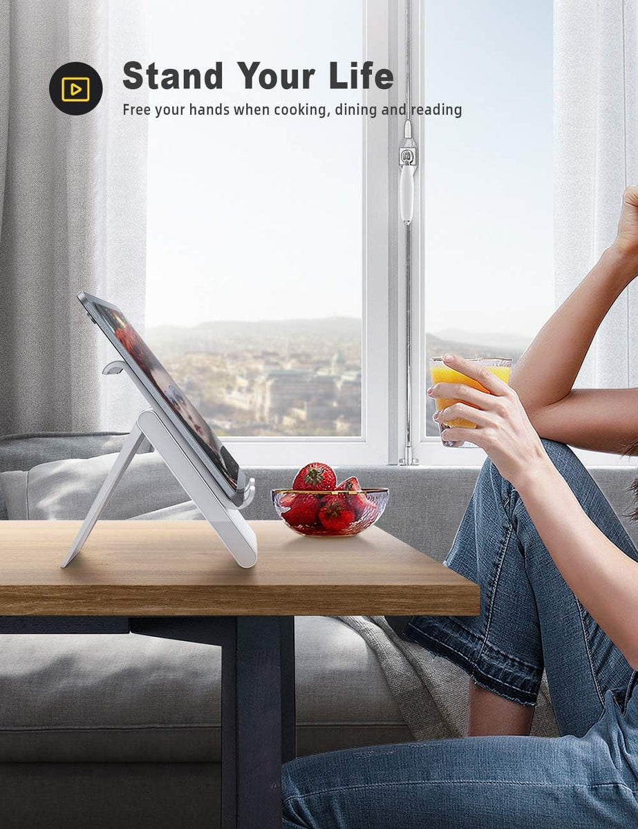 Lamicall Adjustable Tablet Stand Holder - Foldable Desktop Stand Charg ...