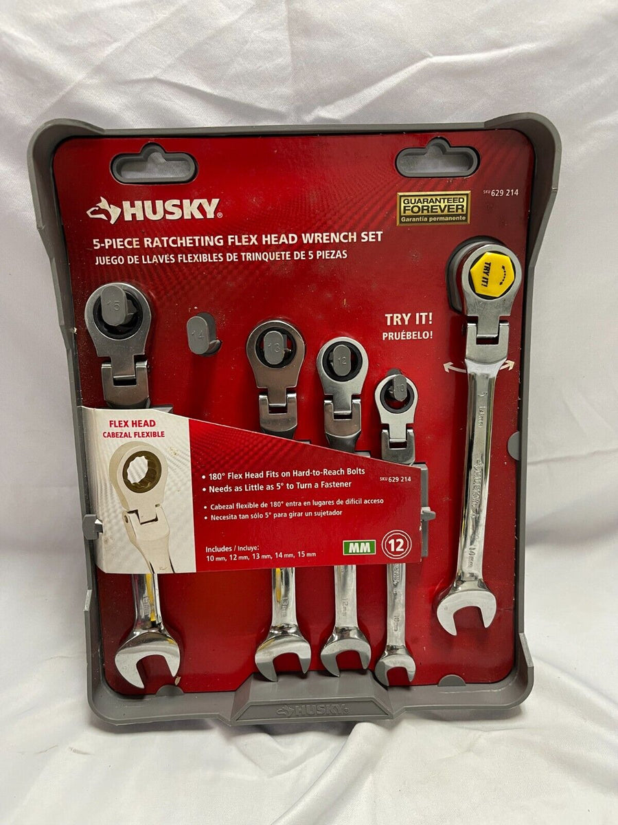 Husky Flex Head Ratcheting Combination Wrench SAE (5-Piece) – Planet ...
